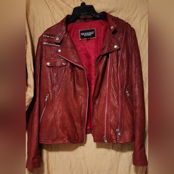 Jackets & Coats | Real Leather Red Jacket | Poshmark